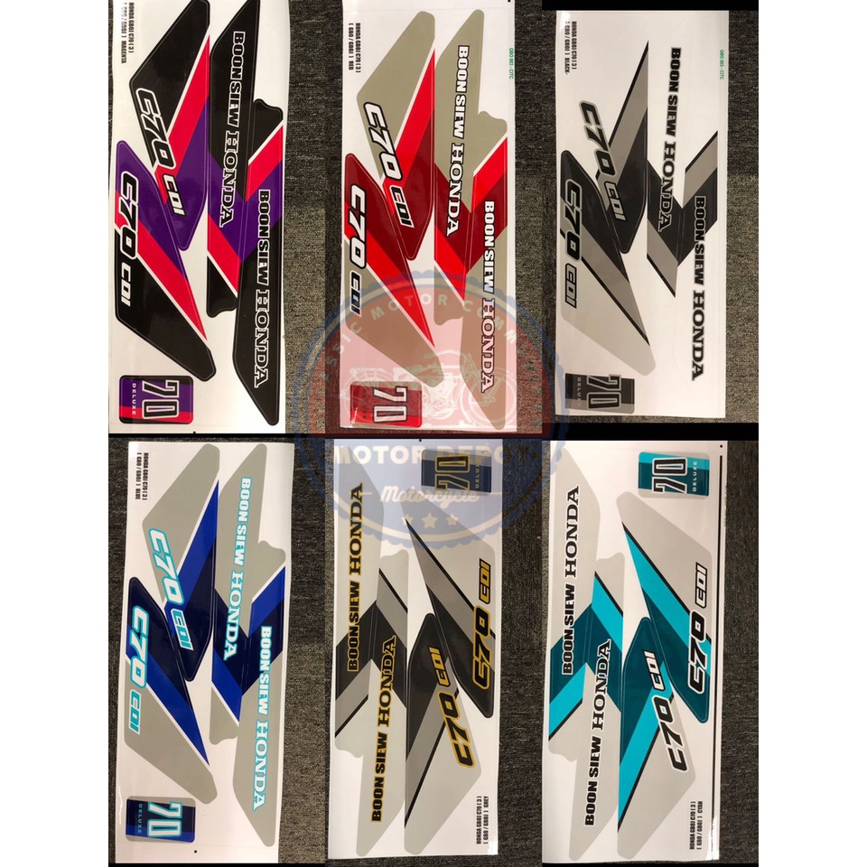Honda C70 GBOJ (3) New Model Body Sticker - READY STOCK | Shopee Malaysia