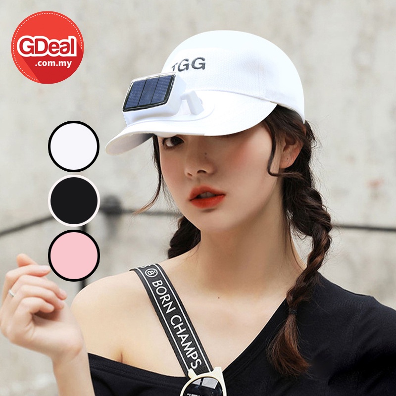 GDeal Sun Shade Hat Men And Women Couple Cap With Fan USB Charging Outdoor Accessories | Shopee ...