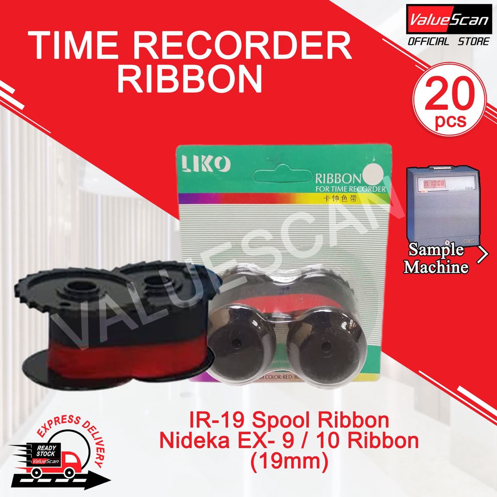 Time Recorder Ribbon- IR-19 Spool Ribbon -Nideka EX- 9 / 10 Ribbon ...