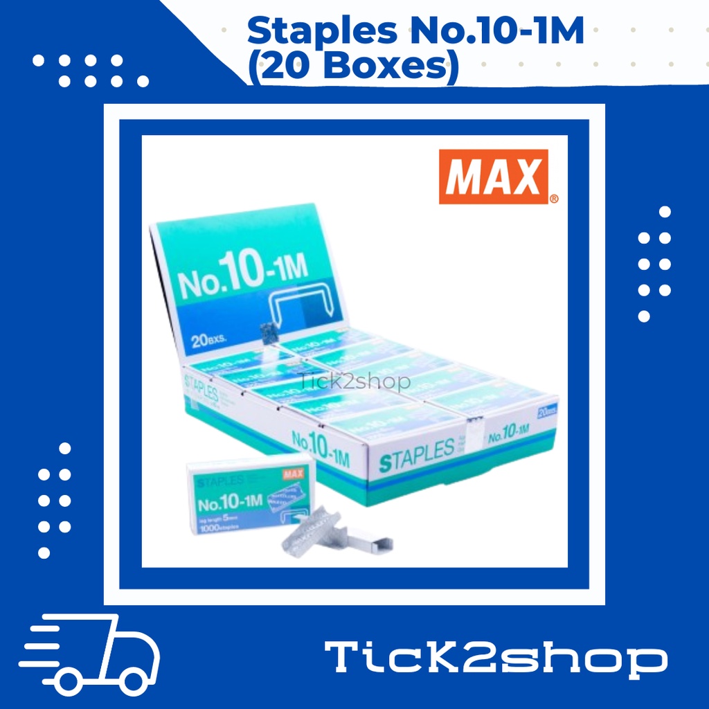 Max Staples No.10-1M (Stapler Bullet)(20boxes) | Shopee Malaysia