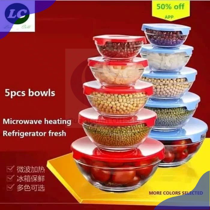 Glass BOWL SET Content 5 - Close BELING BOWL | Shopee Malaysia