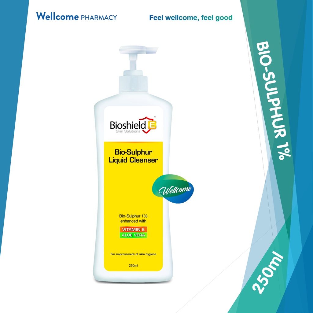Bioshield E Bio-Sulphur 1% Enhanced with Vitamin E & Aloe Vera Liquid ...