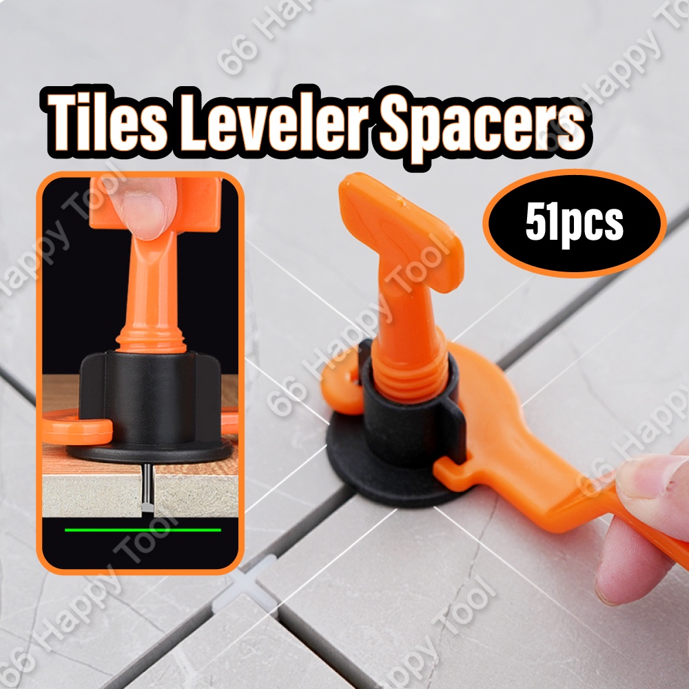 51pcs 50pcs Tiles Leveler Spacers Leveling System With Wrench Set Spacer Reusable Position Tool