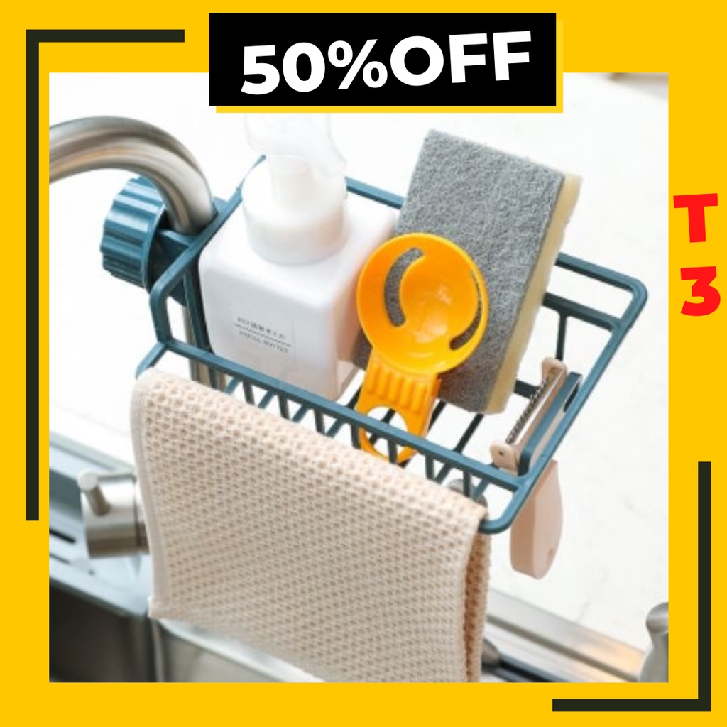𝗙𝗔𝗨𝗖𝗘𝗧 𝗥𝗔𝗖𝗞 / 𝗥𝗔𝗞 𝗣𝗔𝗜𝗣 𝗔𝗜𝗥 Water Tap Faucet Storage Rack Adjustable ...
