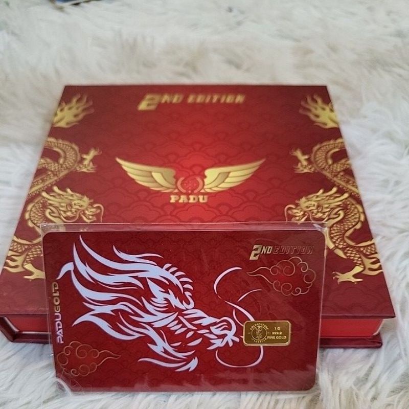 PADU GOLD 2nd Edition Dragon 1g (Au 999.9) SN023 Limited Edition ...