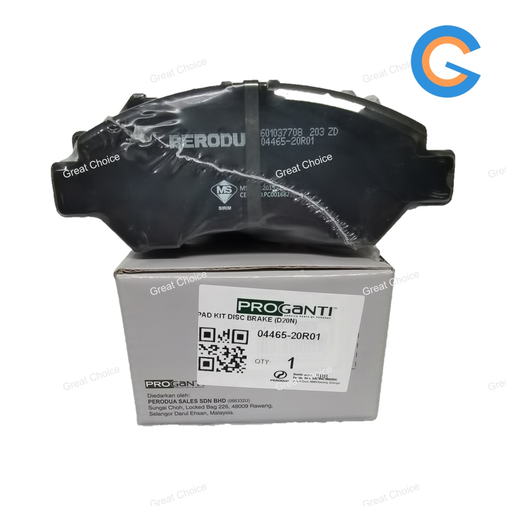 PERODUA Ori Myvi 2017-2022 Front Disc Brake Pad 04465-20R01 | Shopee ...