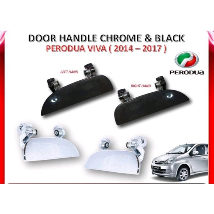 🔥READY STOCK🔥 PERODUA VIVA - OUTER DOOR HANDLE - CHROME & BLACK 2014 ...