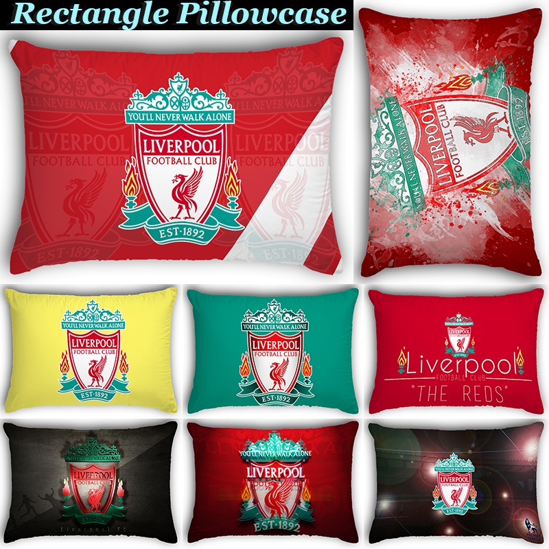 Liverpool Logo Rectangular Pillow Case World Cup Football Club Single ...