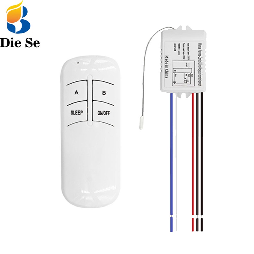 AC 220V RF Remote Control 2 Way ON/OFF Relay Wireless Remote Switch ...