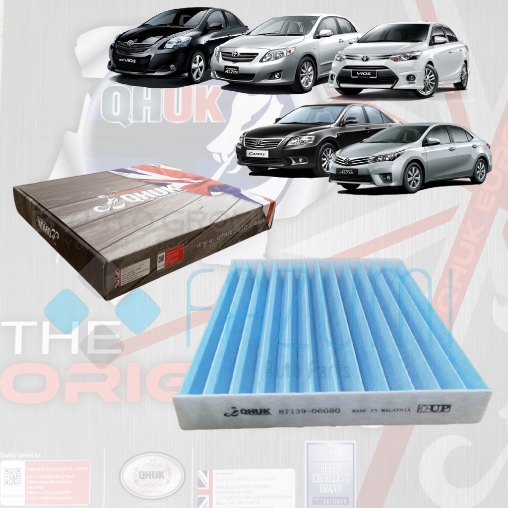 Toyota Vios NCP93/150/Camry ACV40/Altis ZZE141/171 QHUK Air-con Filter ...