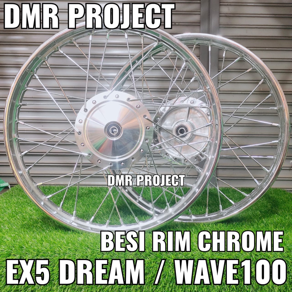 RIM BESI EX5 DREAM/W100 1.40X17 COMPLATE SET (SIAP PASANG) RIM BESI BS2 ...