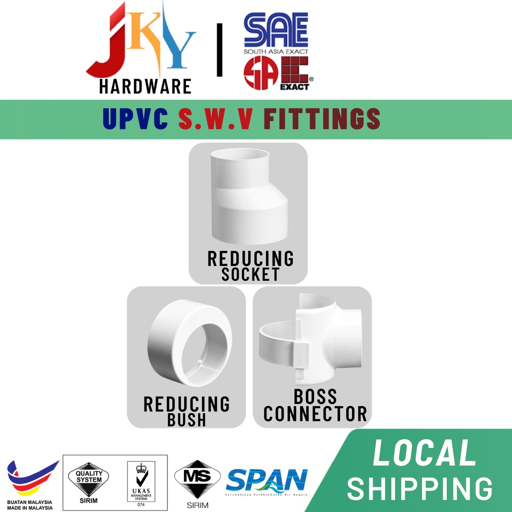 6" x 4" and 6" x 3" / 160mm x 110mm 160mm x 82mm UPVC Fitting Reducer ...