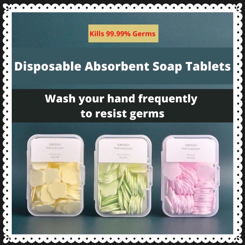 Travel Disposable Soap Box Mini Paper Anti Virus Hand Wash Portable ...