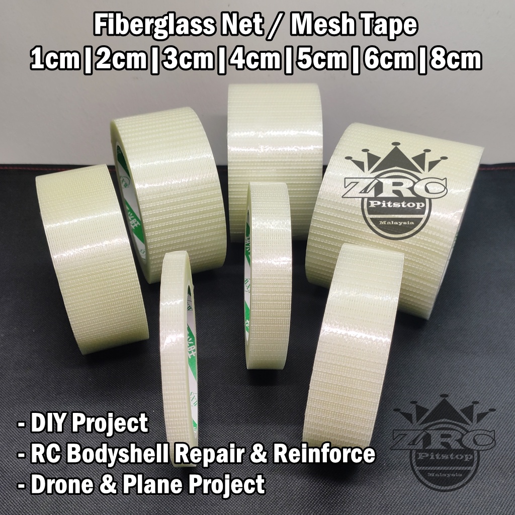 ZRC Fiber Mesh Net Tape Fiberglass For DIY Project RC Car Bodyshell ...
