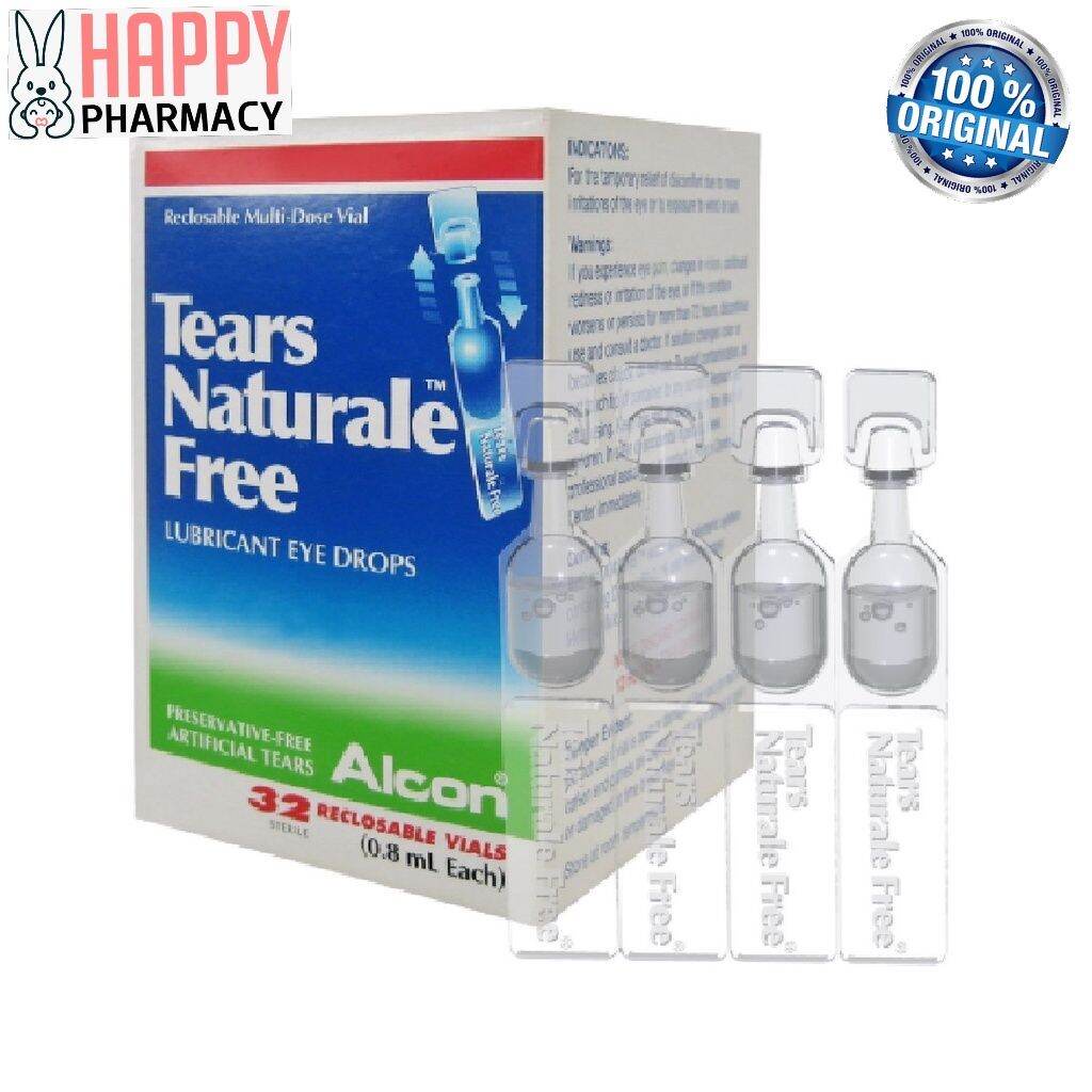 🔥ORIGINAL🔥 Alcon Tears Naturale Free Lubricant Eye Drops 0.8ml x 32's ...