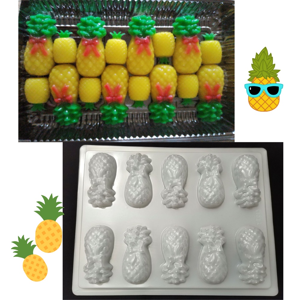 Pineapple Jelly Mold/Pudding/Agar-Agar/Chocolate/Acuan Jeli/CNY Festive ...