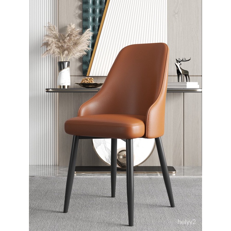 Light Luxury PU Leather Dining Chair Nordic Style Home Restaurant ...