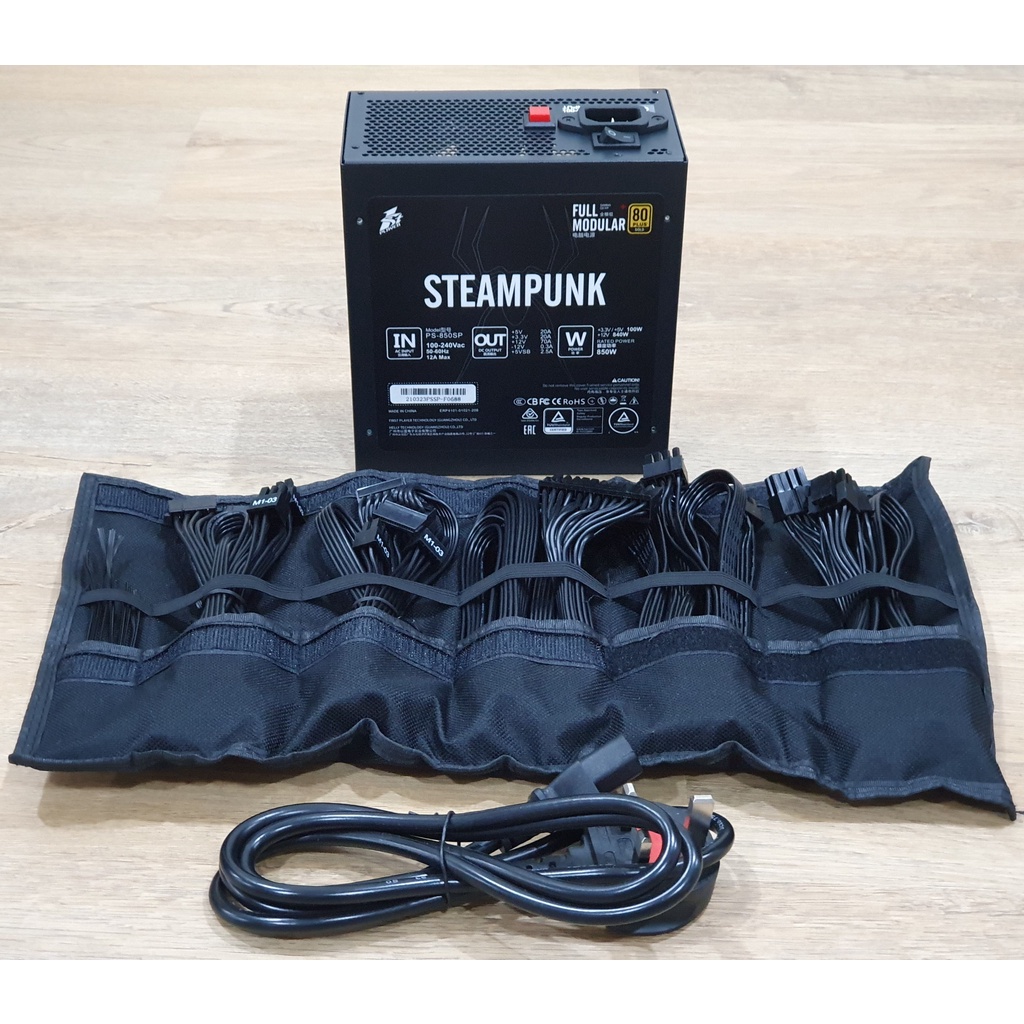 850W, 80 Plus Gold, 1st Player Steampunk PS-850SP 140mm Full Modular ...