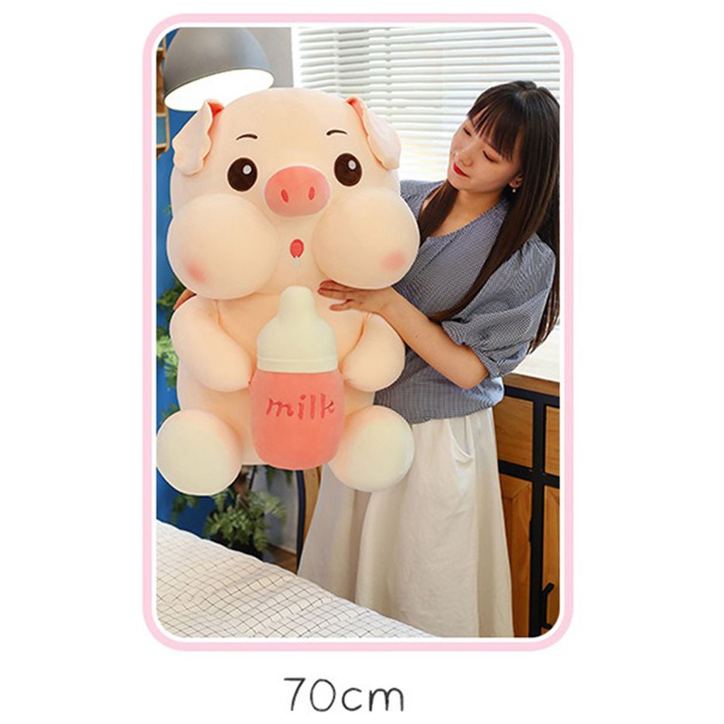 KIDOO 35 45 55 70cm Bottle Pig Plush Patung Babi Bottle Susu Soft Toys ...