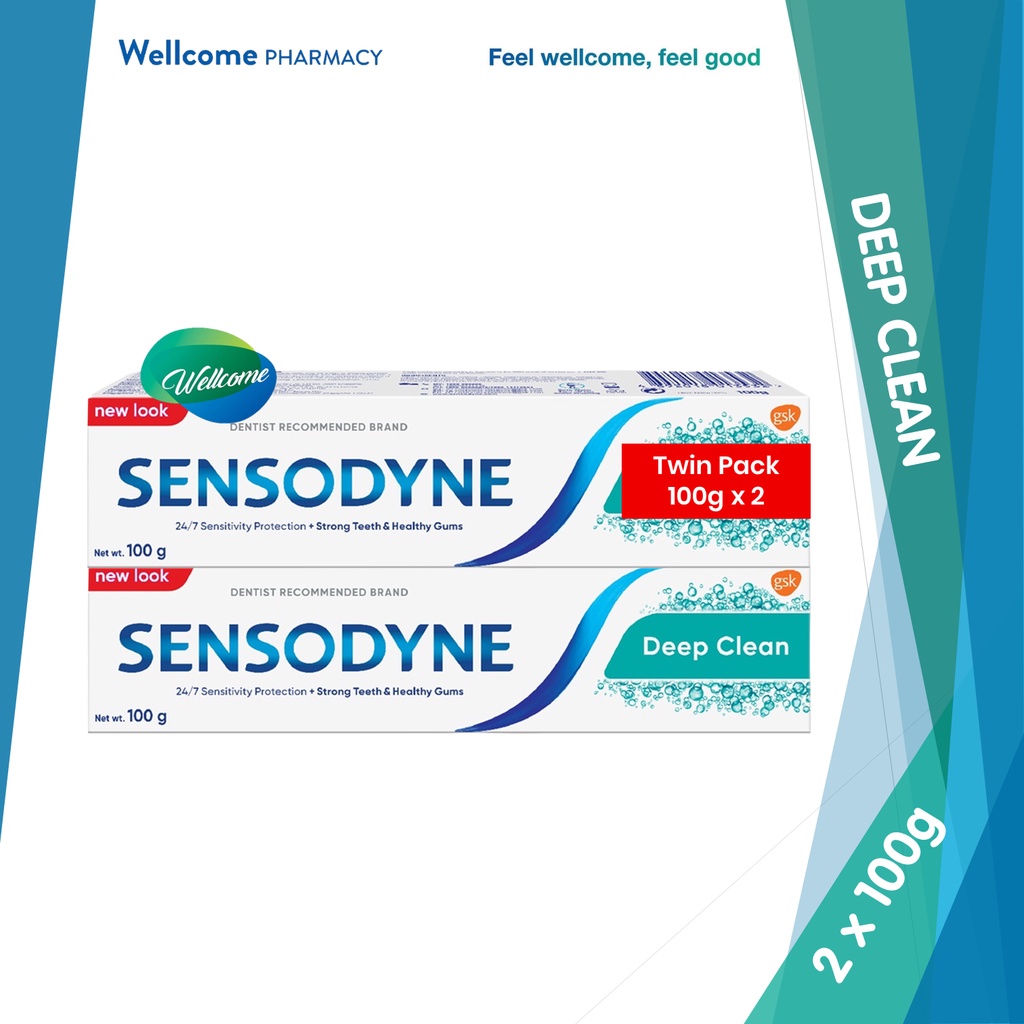 Sensodyne Deep Clean Toothpaste - 2 x 100g (Twin Pack) | Shopee Malaysia