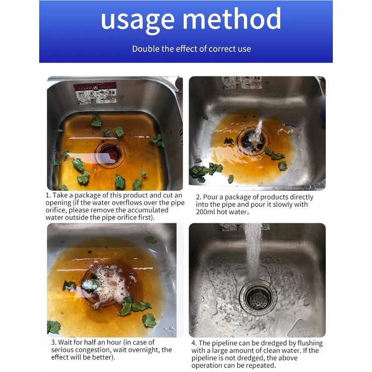 Ubat Singki Tersumbat Clog Remover for Toilet and Sink. Penghapus ...