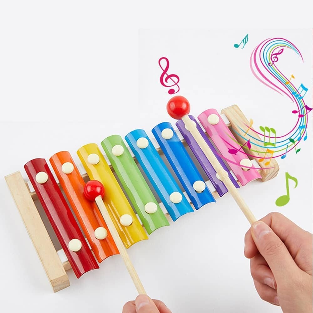 IDECO 8 Notes Kids Musical Learning Wooden Xylophone | Shopee Malaysia