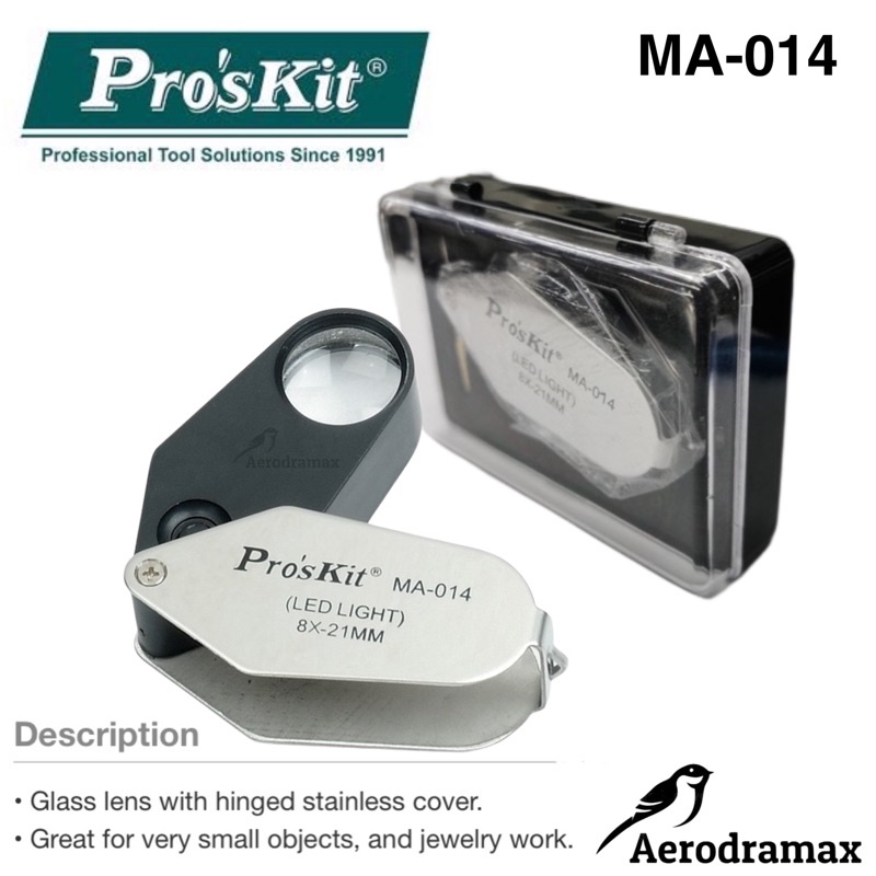 Pro’sKit MA-014 8X LED Illuminated Magnifier (Ø21mm) | Shopee Malaysia