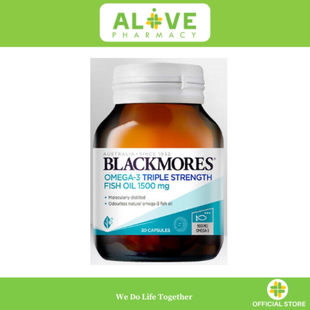 [ALIVE PHARMACY] Blackmores Omega-3 Triple Strength Fish Oil 1500mg 30 ...
