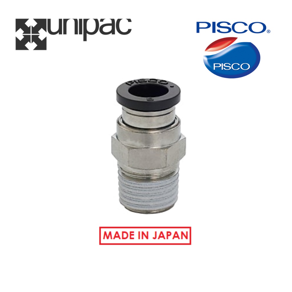 Pneumatic Fitting Pisco Push Fit Hose Tube Connector PC Male Thread 1/8 1/4 3/8 1/2 M5 M6 Air ...