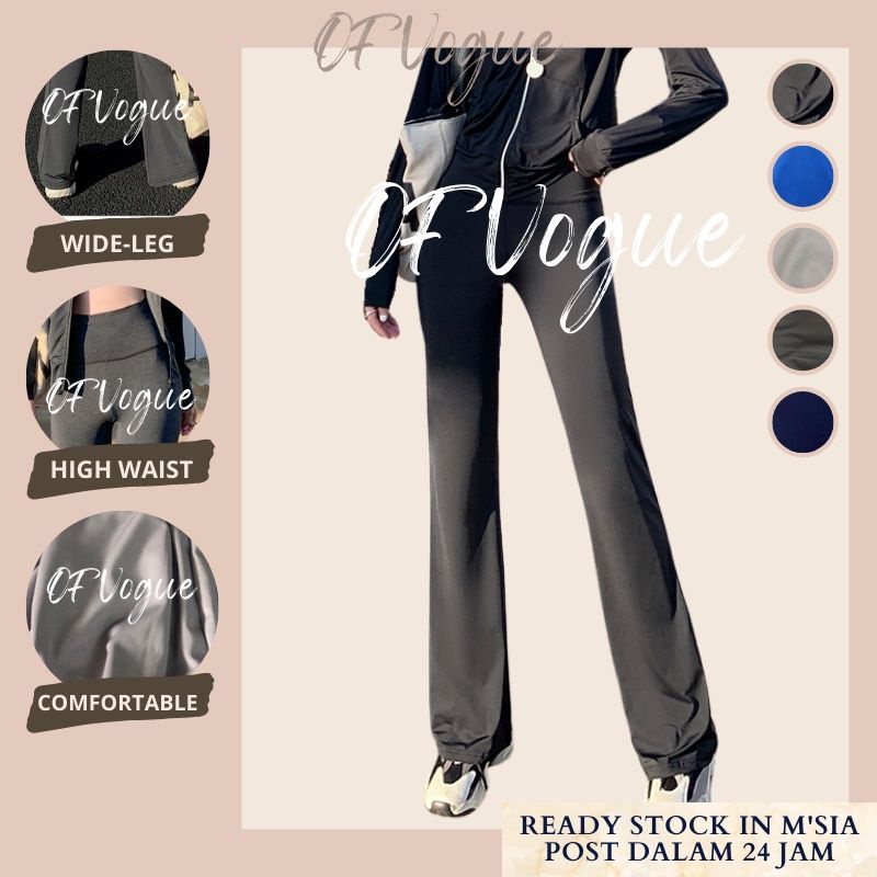 PROMO !! Of Vouge Hot Style Loose Bootcut Pants Casual Sport New Palazo ...
