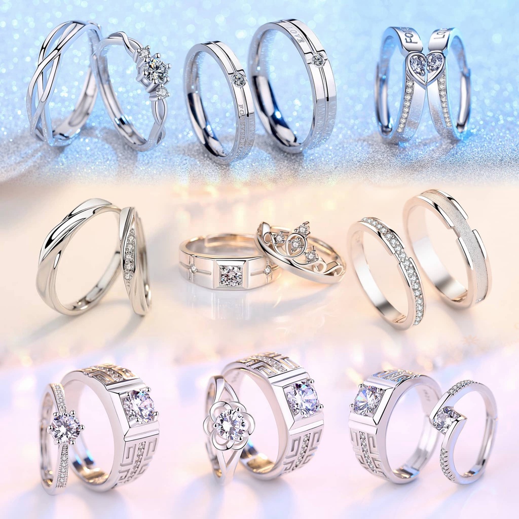[READY STOCK] Couple Rings Best Gift S925 Silver Man And Women Lover ...