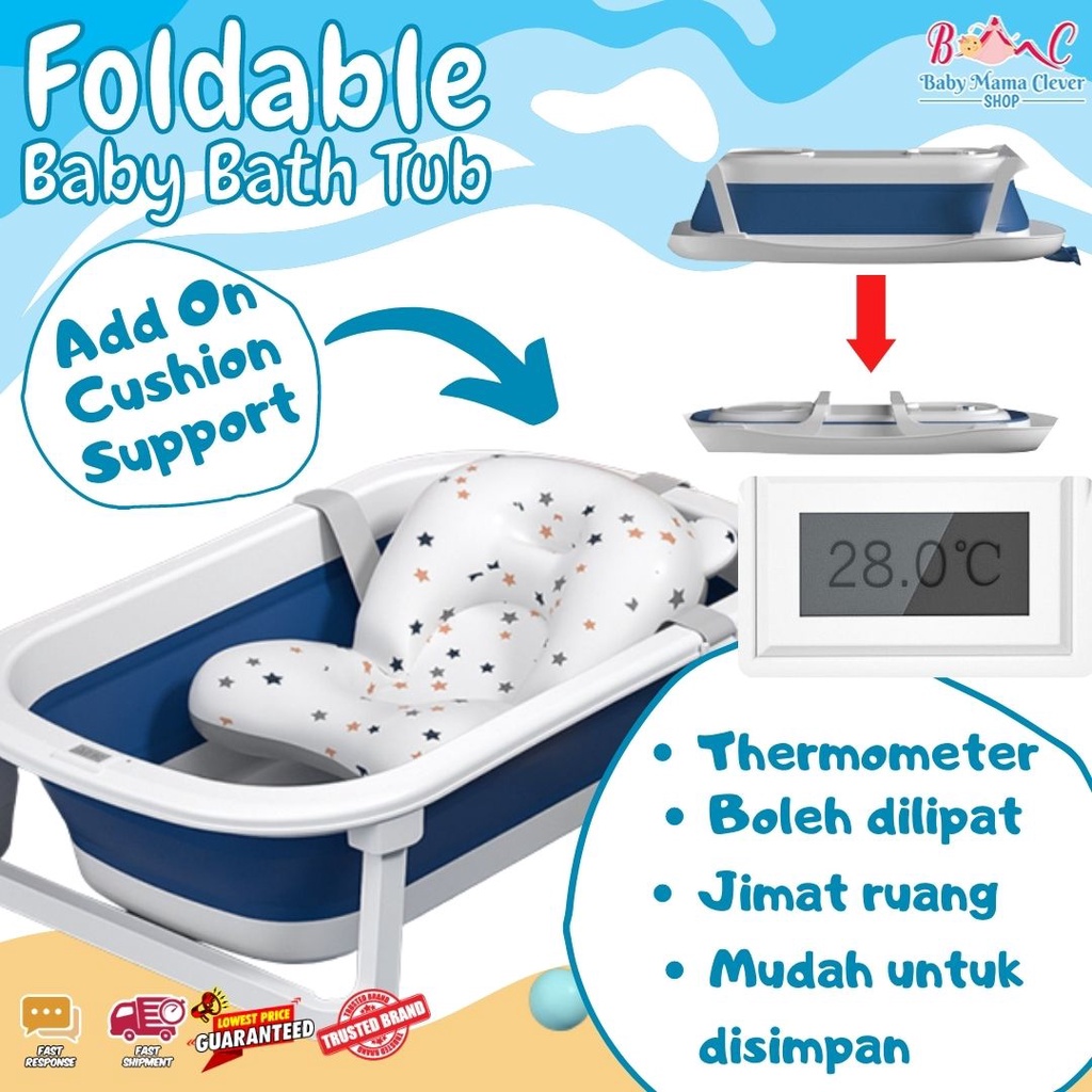 [temperature sensor] foldable baby bath tub portable baby bath tub baby ...