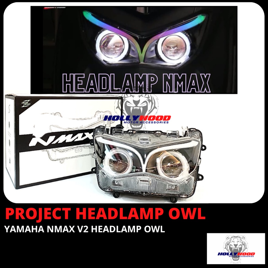LAMPU DEPAN NMAX V2 NMAX NEW PROJECTOR HEAD LAMP WITH MOBILE APPS ...