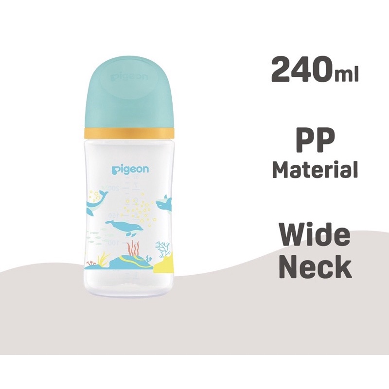 [New] PIGEON SofTouch™ Wide-Neck PP Nursing Bottle （160ml-Teat S / 240ml-Teat M) | Shopee Malaysia