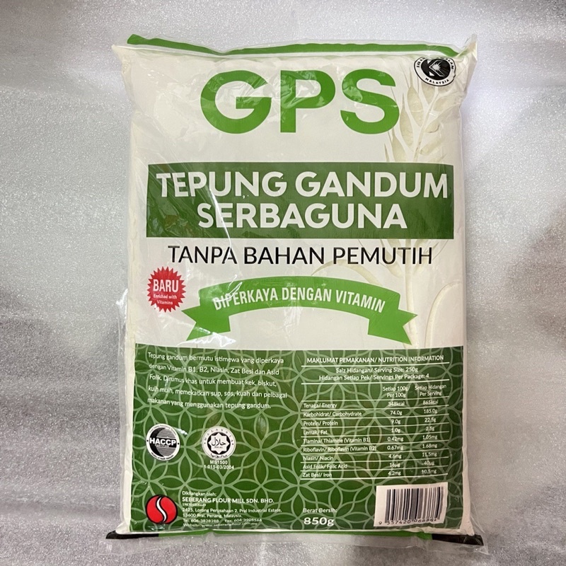 Tepung Gandum Cap GPS 850g | Tepung Gandum Serbaguna Cap GPS | Shopee ...