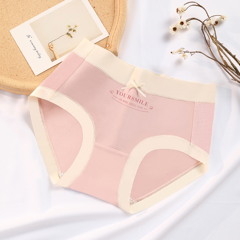 Women Seamless Cotton Panties Underwear Mid Waist Undies Briefs