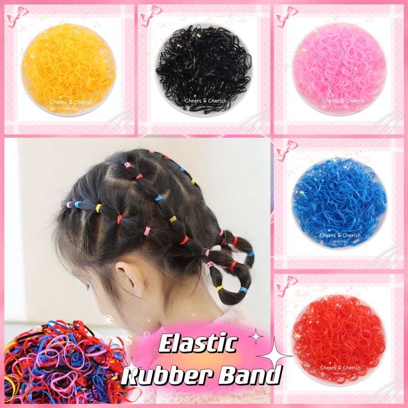 🇲🇾 Ready Stock Elastic Rubber Band Rope Girls Not Harming Hair Girl ...