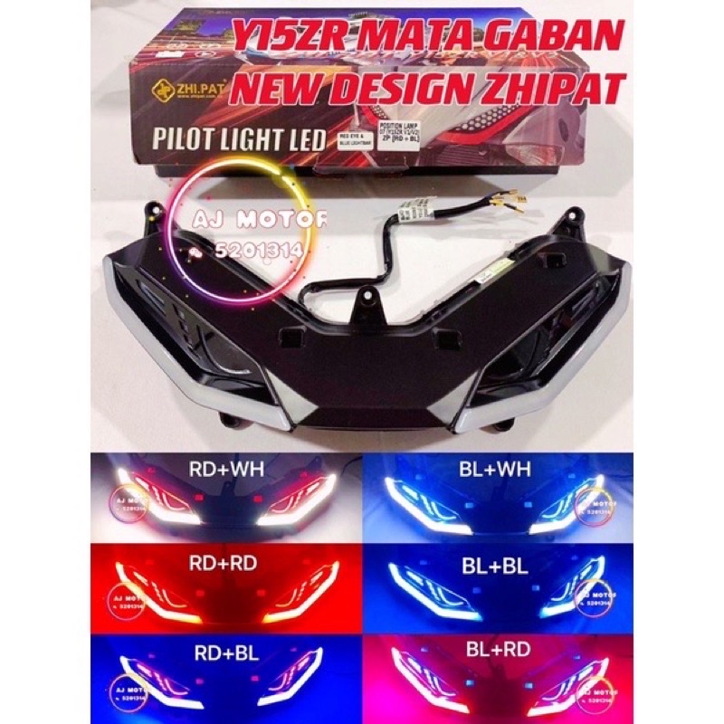 PNP Y15ZR V1-V2 MATA GABAN LED PILOT POSITION SIGNAL LIGHT YAMAHA Y15 LAMPU DEPAN HEAD LAMP ...