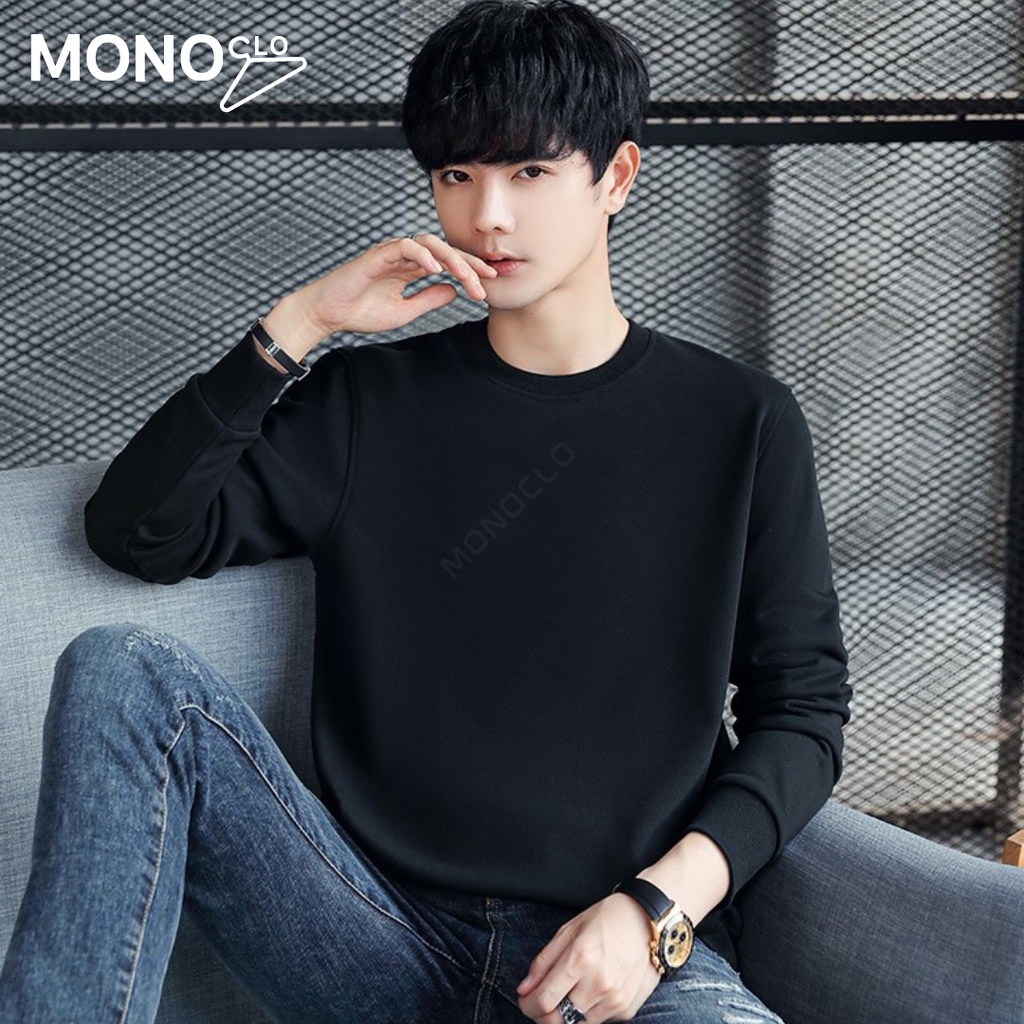 Thick Cotton Men's Sweater, Plain Sweater, Solid Color Sweater ...