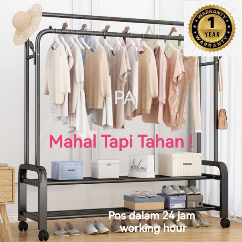 PA Premium Double Pole Strong Steel Structure Laundry Rack Cloth ...