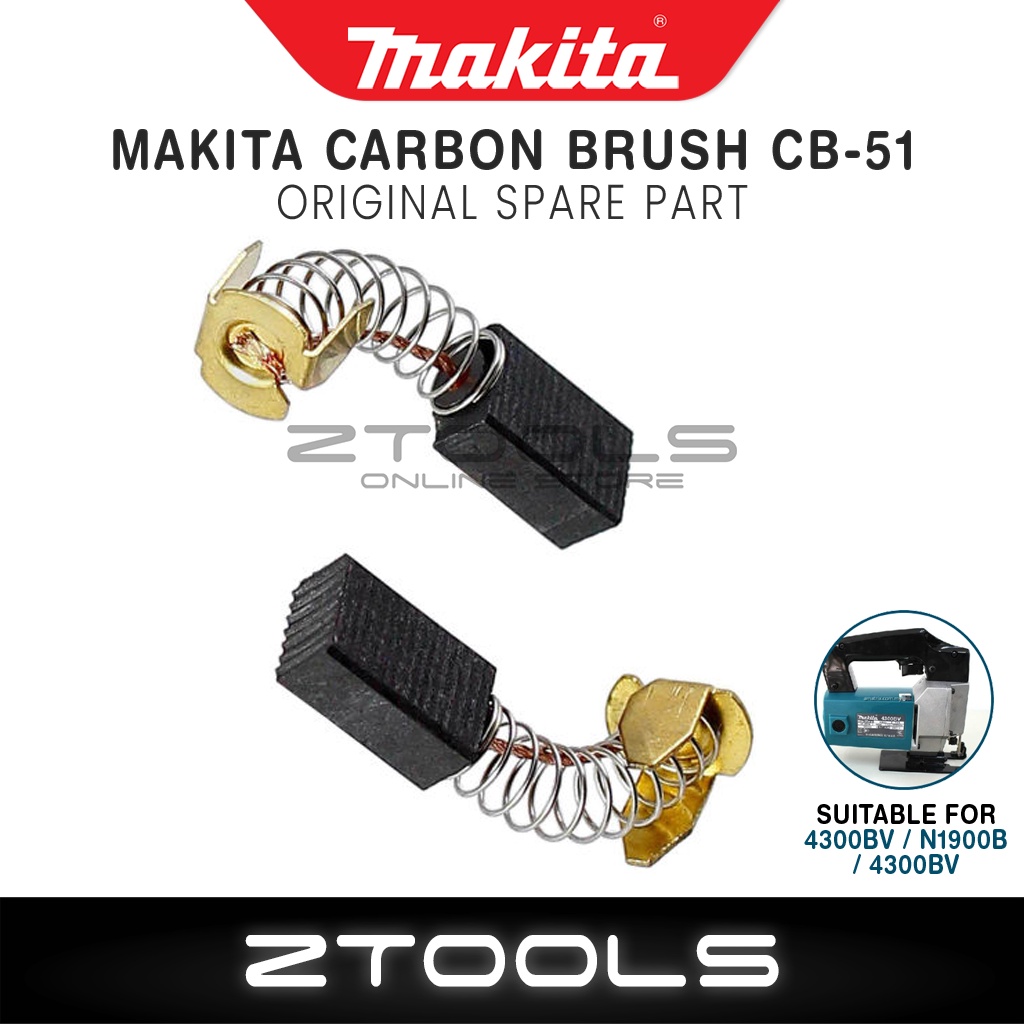 Makita Carbon Brush CB51 CB51A For 4300BV / N1900B / 4300BV / 3700B ...