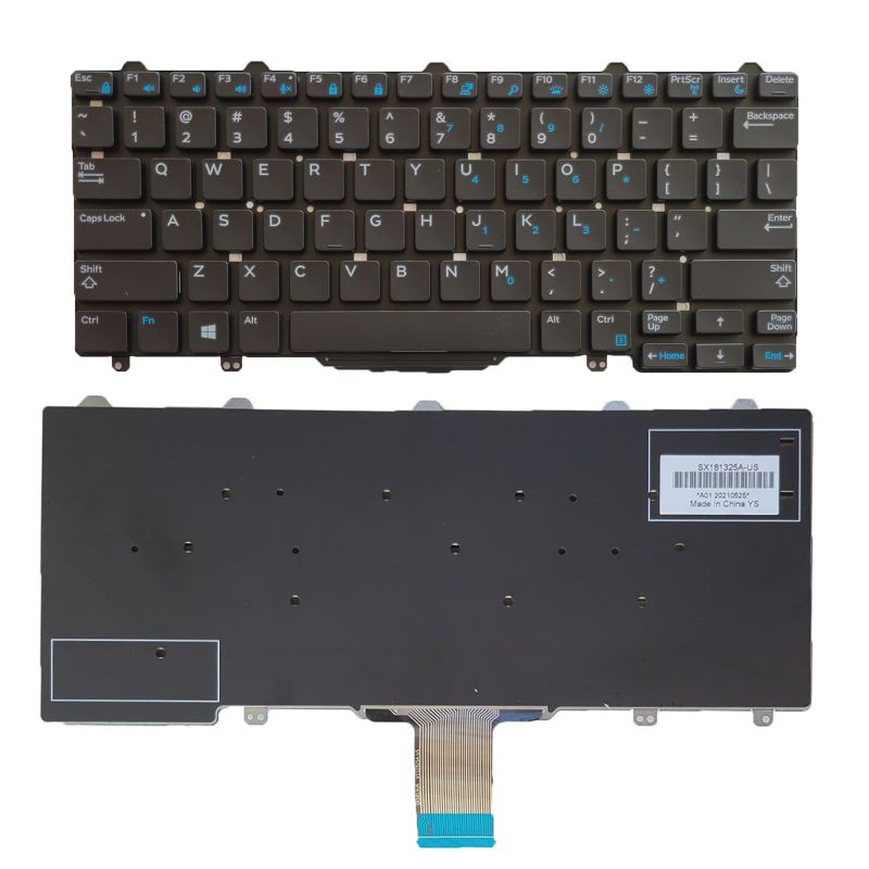 New Dell Latitude E5270 E7270 7275 XPS 9250 US English Laptop Keyboard ...