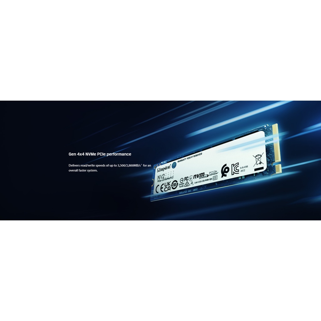Kingston NV2 M.2 2280 PCIe 4.0 x4 NVMe Solid State Drive SSD (512GB ...