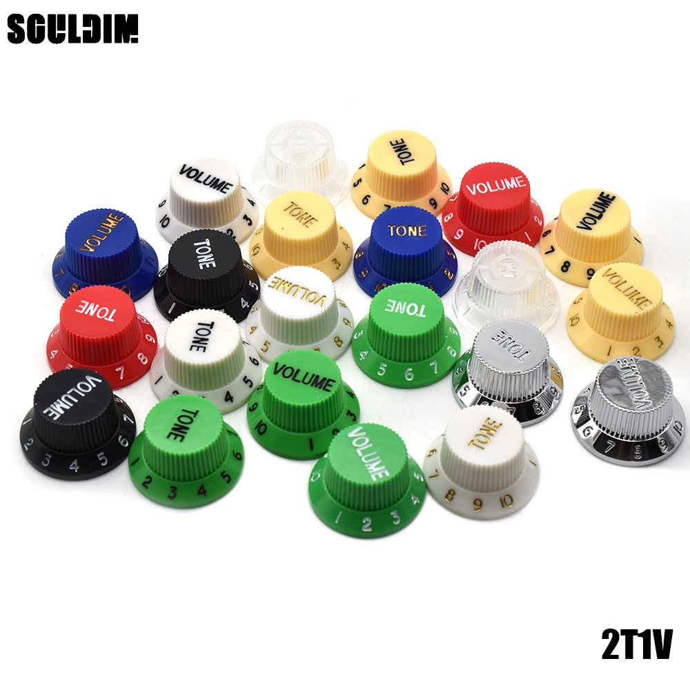 A set 3 Pcs Multi Color Guitar Speed Control Knobs for ST Style ...