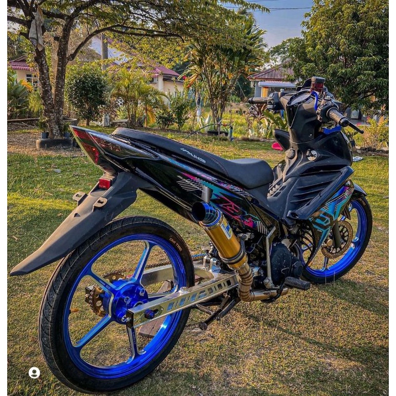 COVERSET LC 135 V2/V3/V4/V5/V6/V7 EX THAI HITAM RAINBOW CUSTOM PANTUL CAHAYA 🔥 | Shopee Malaysia