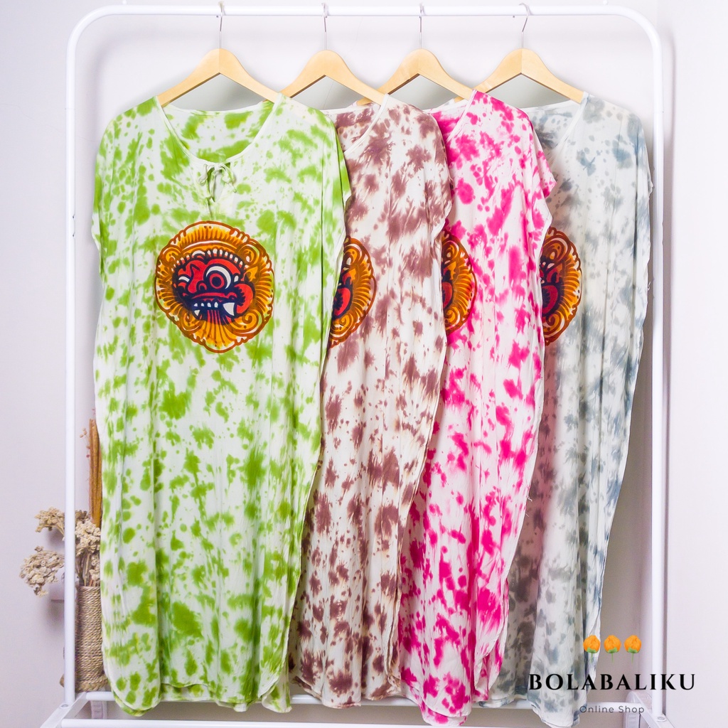 Daster BARONG BALI TIE DYE JUMBO DRESS TIE DYE MOTIF BARONG LUKIS BALI ...