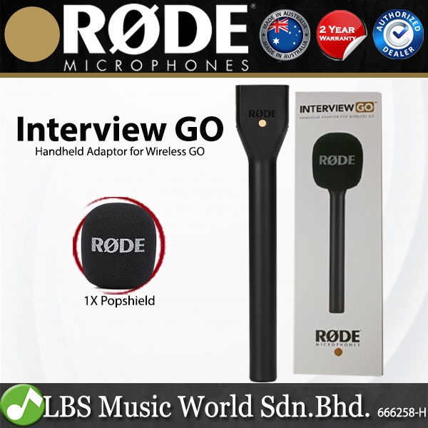 Rode Interview GO Handheld Mic Adaptor Holder for Wireless GO ...