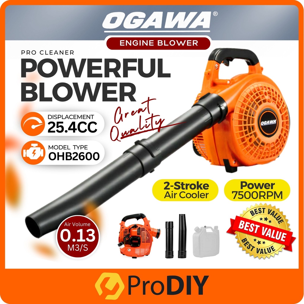 PRODIY OGAWA Hand Blower OHB2600 Leaf Blower Angin Petrol Air Blower Cordless Blower Machine 25 ...