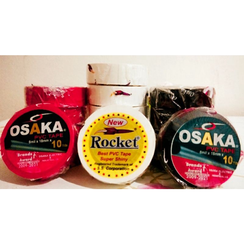 Original White Rocket & OSAKA Red & Black PVC Electrical Tape, Special ...