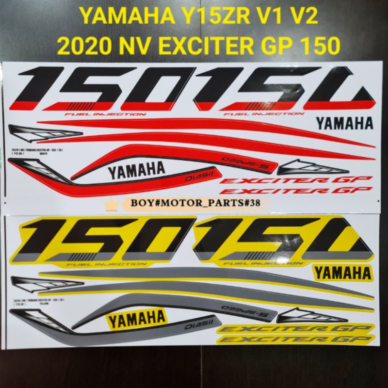 YAMAHA Y15 Y15ZR 2020 NV EXCITER GP 150 ( 10 ) BODY STICKER ( READY ...